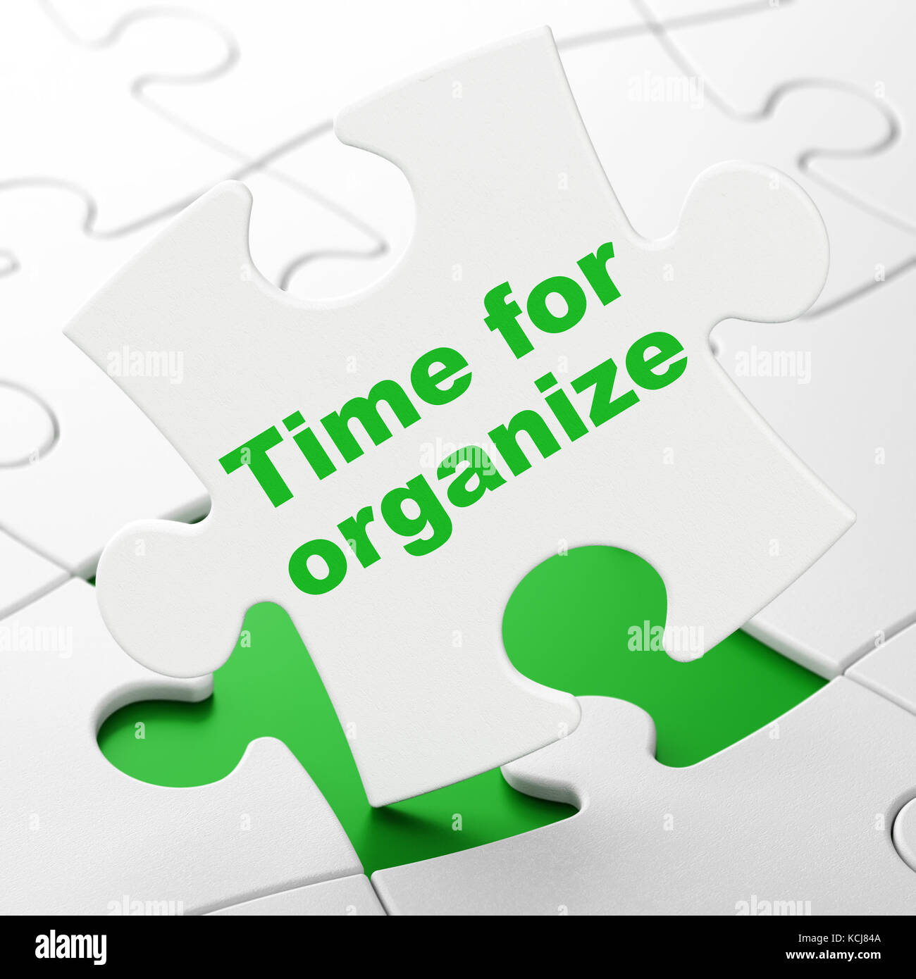 Timeline concept: Time For Organize on puzzle background Stock Photo ...