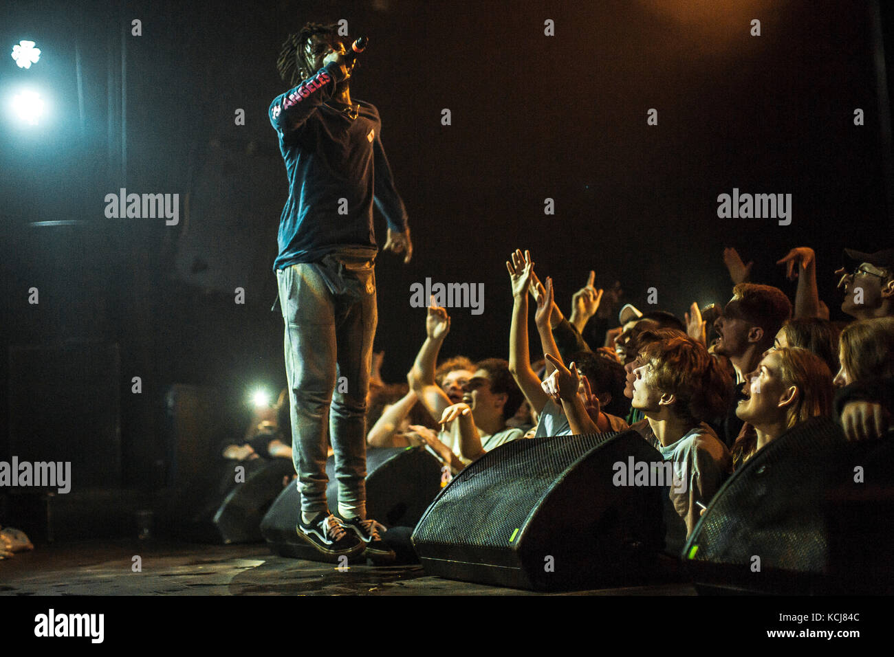 The American rapper and lyricist Isaiah Rashad performs a live concert ...