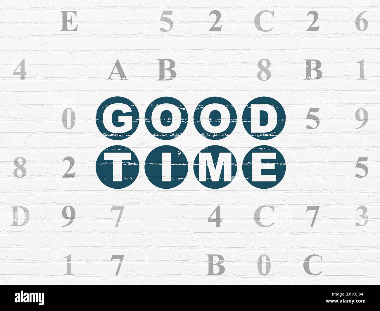 Time concept: Good Time on wall background Stock Photo - Alamy