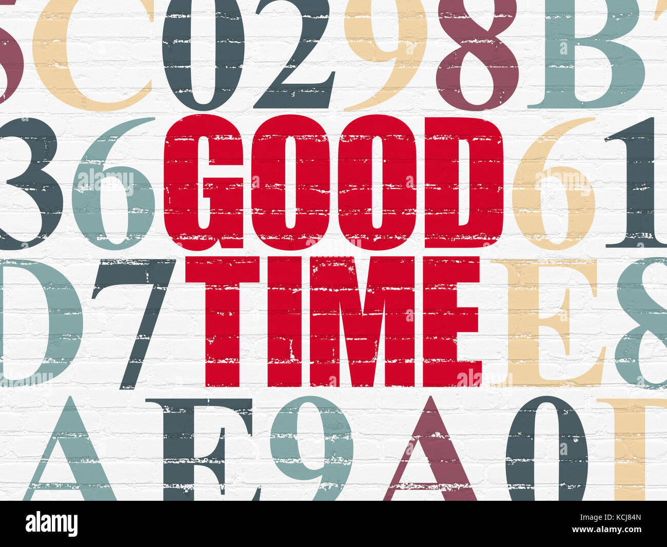 Timeline concept: Good Time on wall background Stock Photo - Alamy