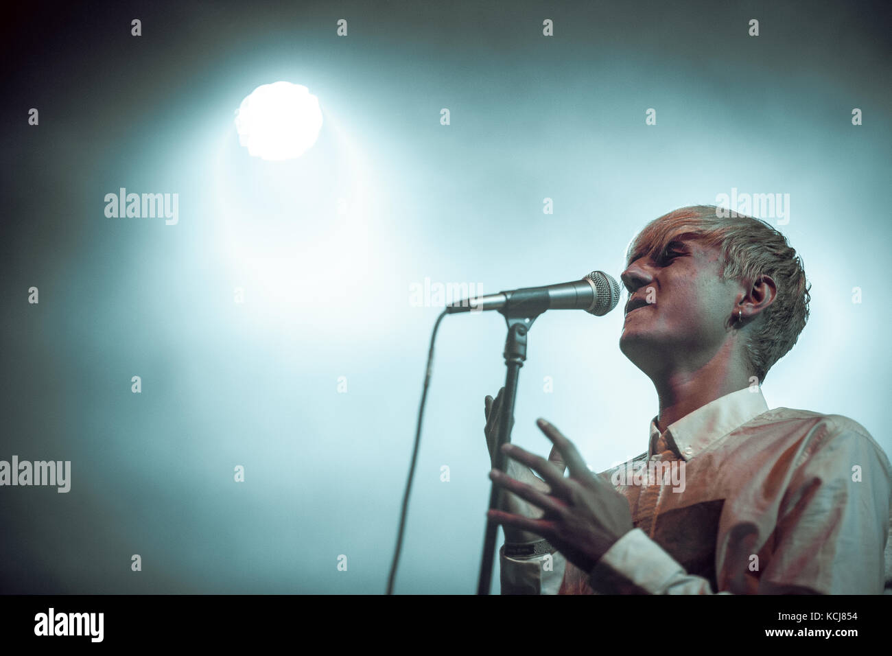 The Danish electro-pop band Julias Moon performs a live concert at the ...