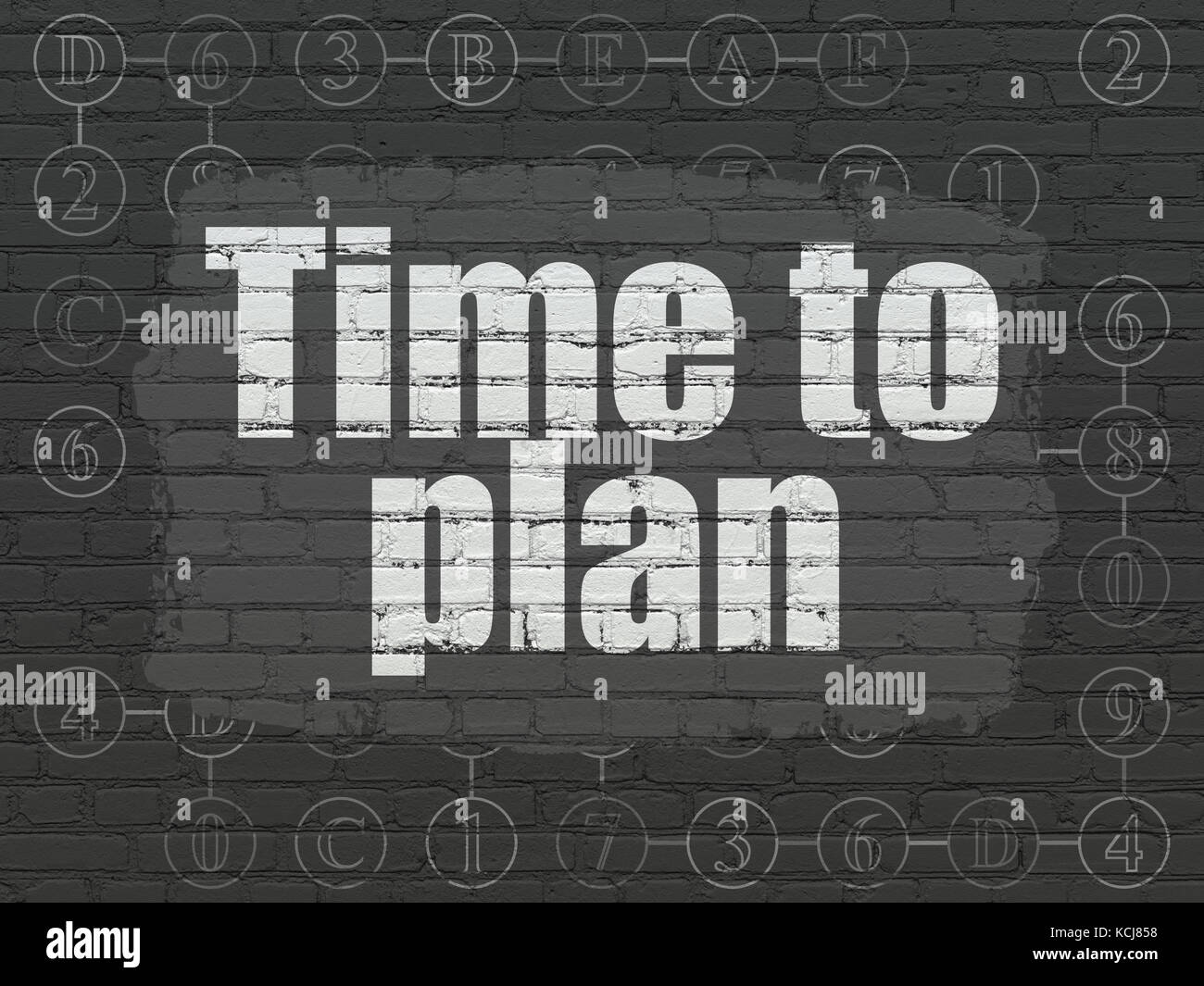Timeline concept: Time to Plan on wall background Stock Photo - Alamy