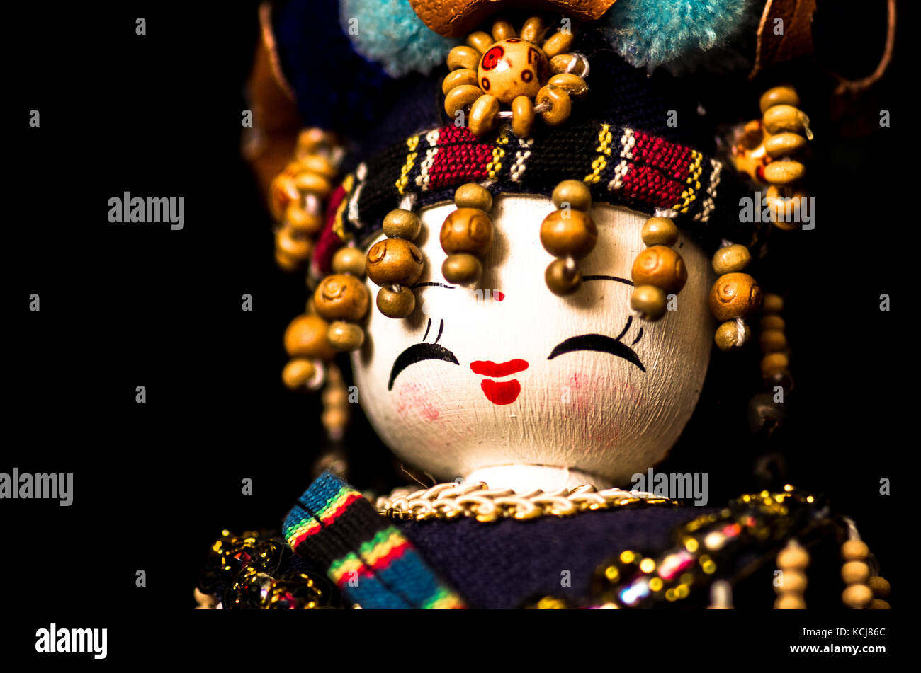 Macro of a traditional handmade Uzbekistan doll Stock Photo - Alamy