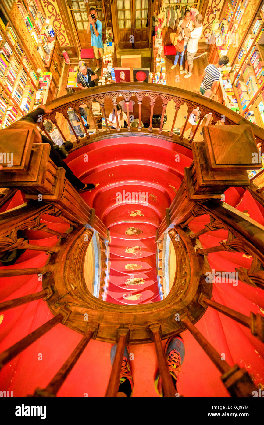 Staircase of Library Lello Stock Photo - Alamy