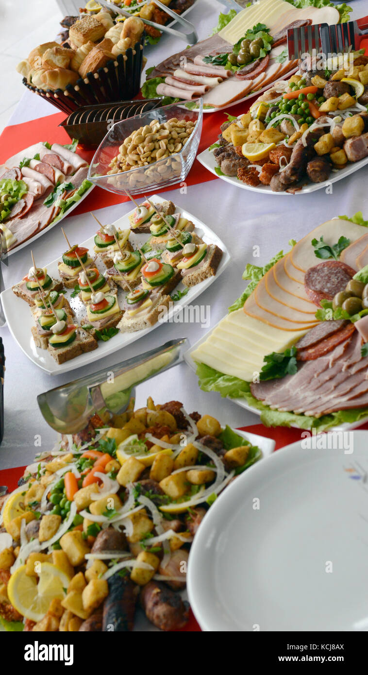 Catering food, picure of a well decorated catering food Stock Photo - Alamy