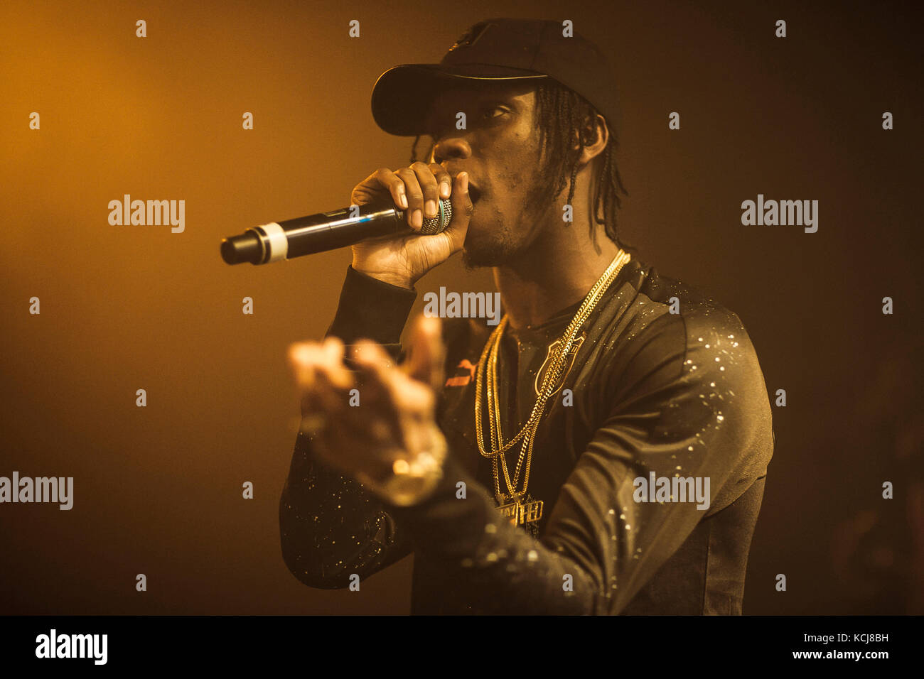 The English hip hop and grime rap duo Krept and Konan performs a live ...