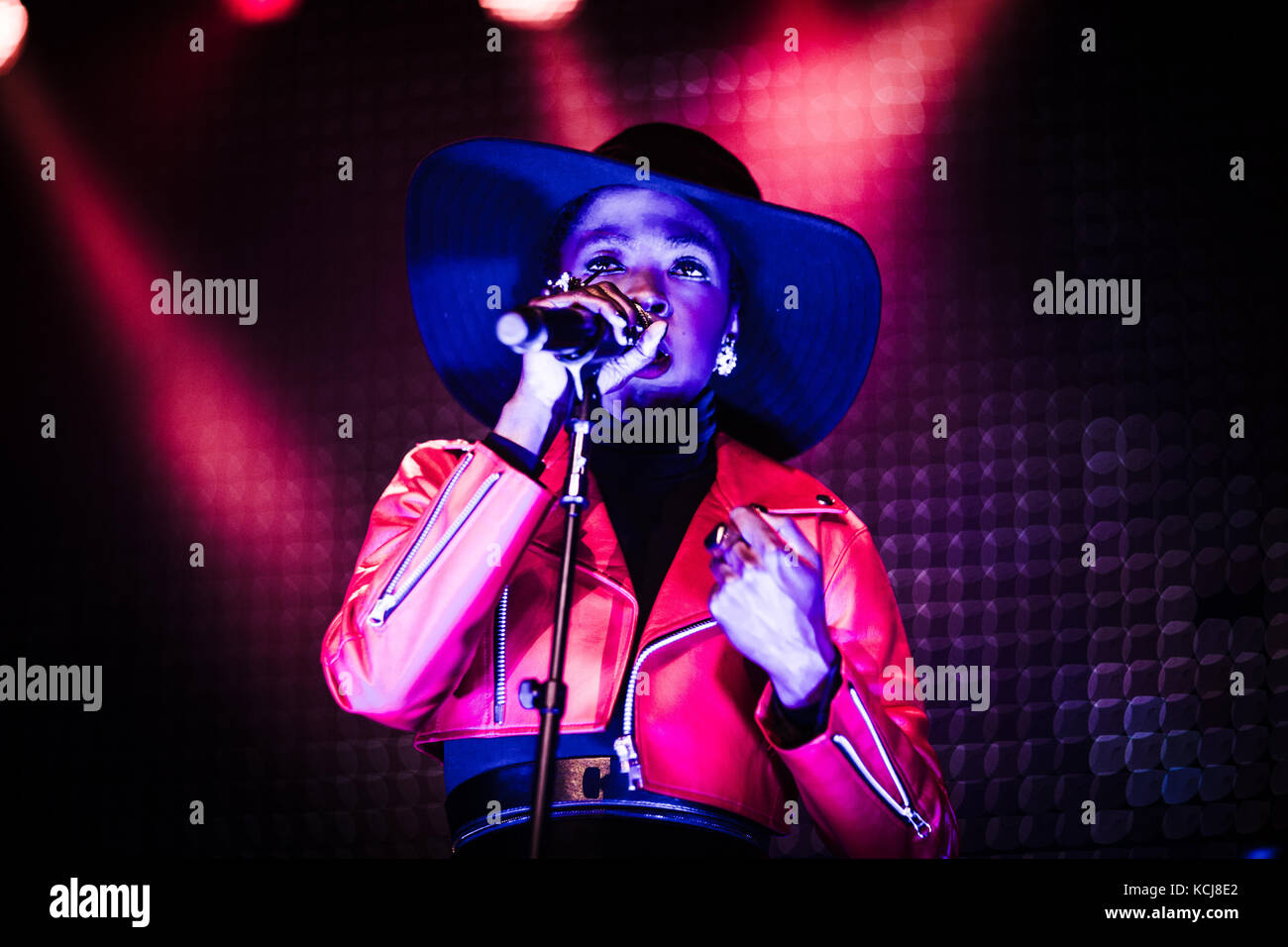 The American singer and songwriter Lauryn Hill performs a live concert ...