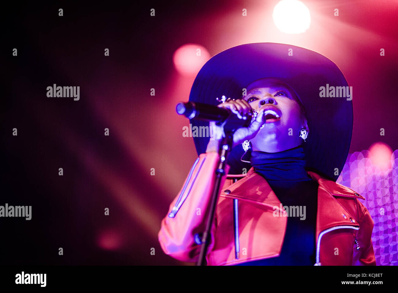 The American singer and songwriter Lauryn Hill performs a live concert ...