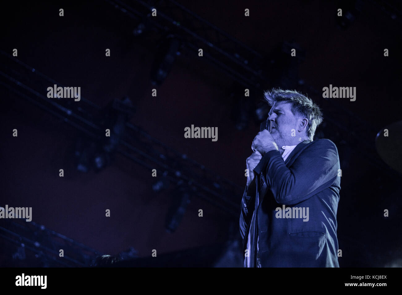 The American electronica and dance band LCD Soundsystem performs a live ...