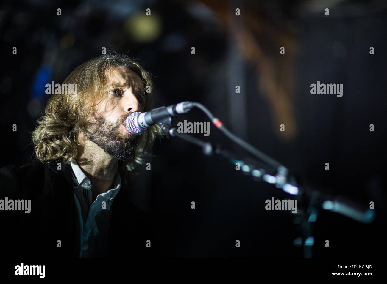 The Danish rock band Mew performs a live concert at Pumpehuset in ...