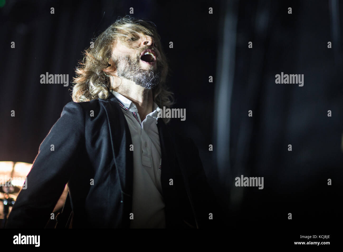 The Danish rock band Mew performs a live concert at Pumpehuset in ...