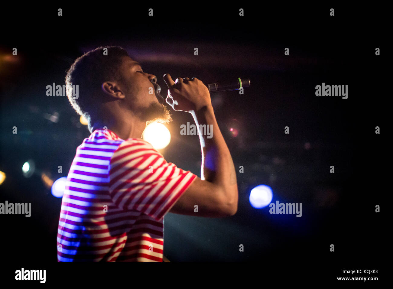 The American rapper and lyricist Mick Jenkins performs a live concert ...