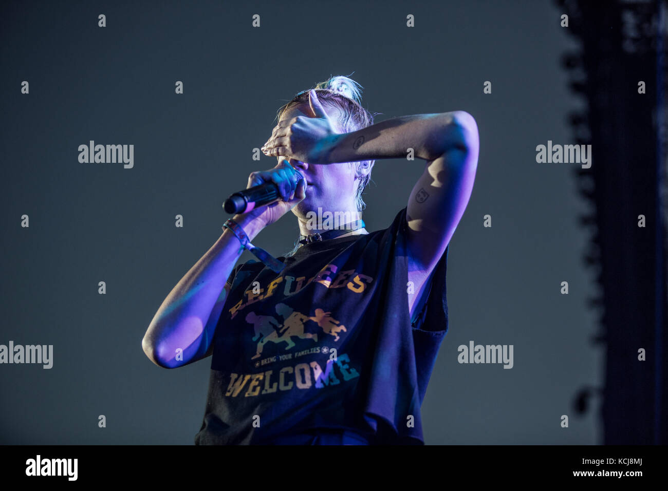 The Danish singer, songwriter and musician MØ performs a live concert ...