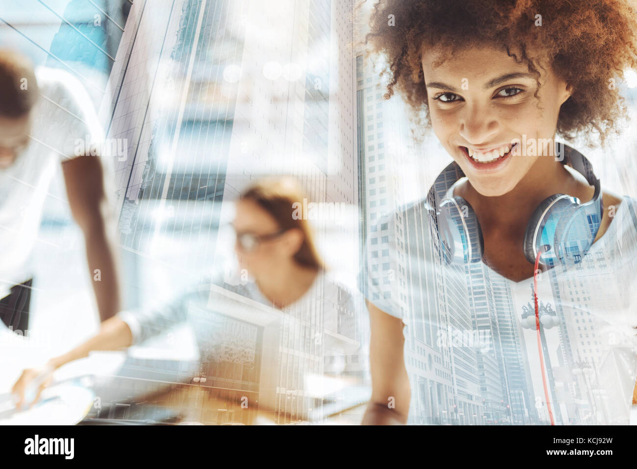 Close up of bright pleasant student Stock Photo - Alamy
