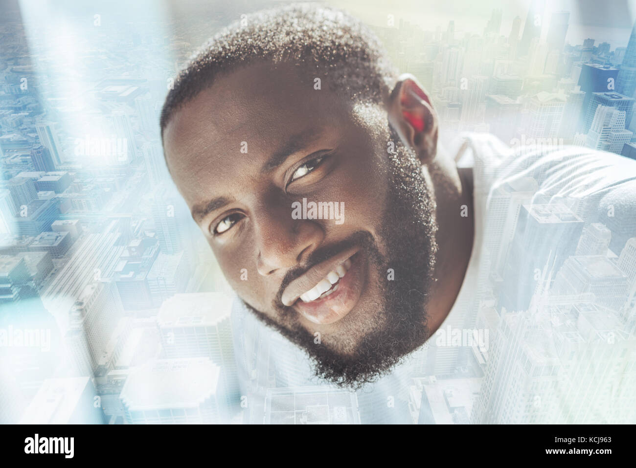 Handsome excited african american hi-res stock photography and images - Alamy