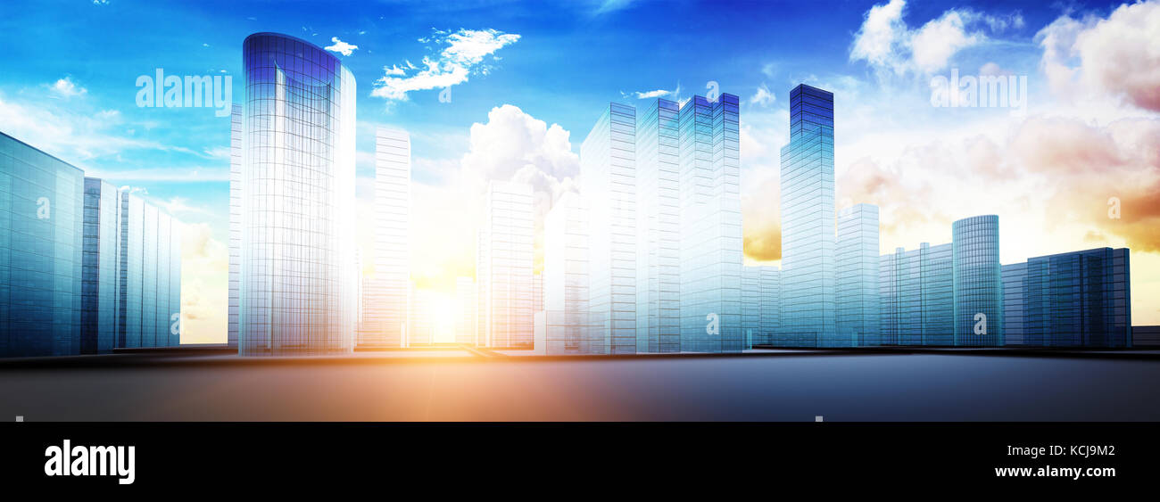 Abstract 3d city model hi-res stock photography and images - Alamy