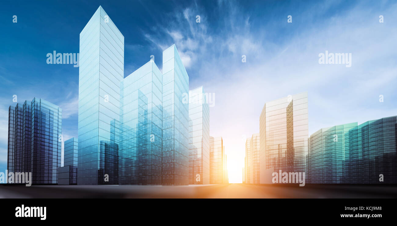 City concept background 3d rendering Stock Photo - Alamy