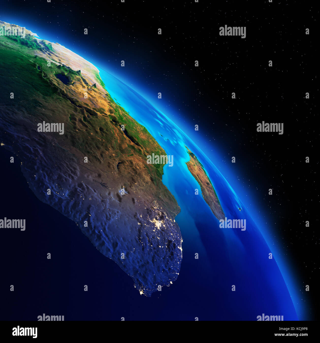 Earth continents 3d rendering planet Stock Photo - Alamy