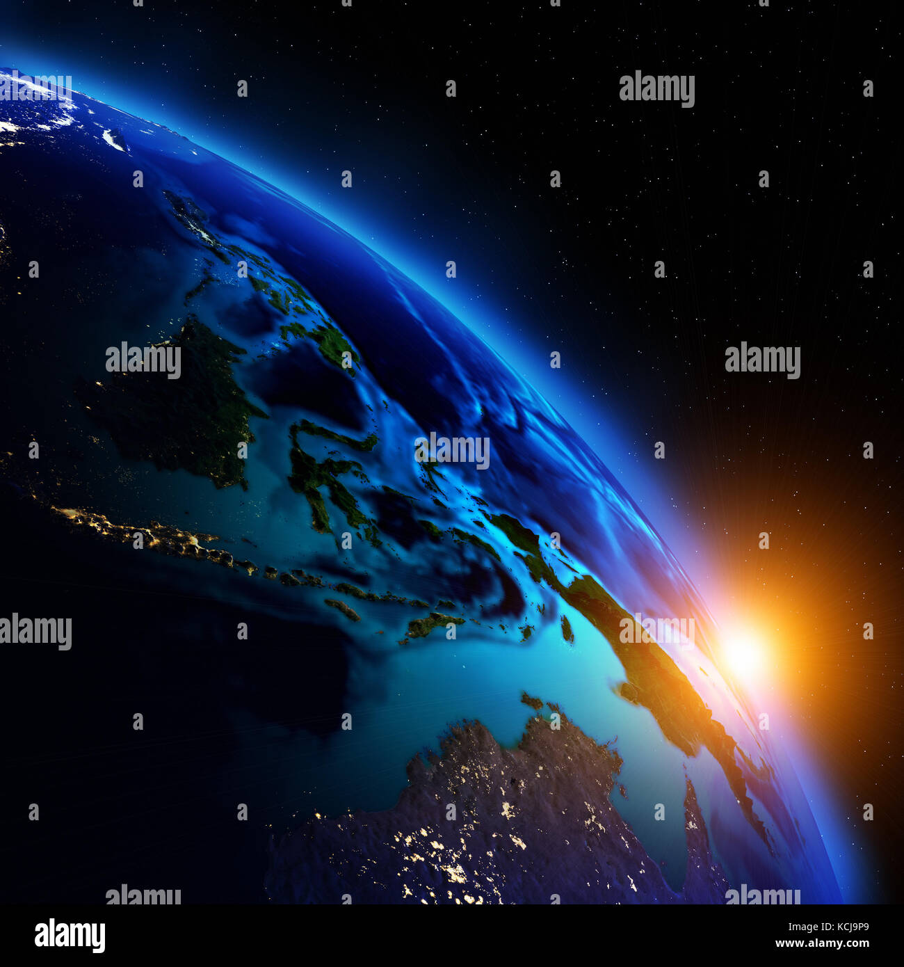 Earth continents 3d rendering space Stock Photo - Alamy