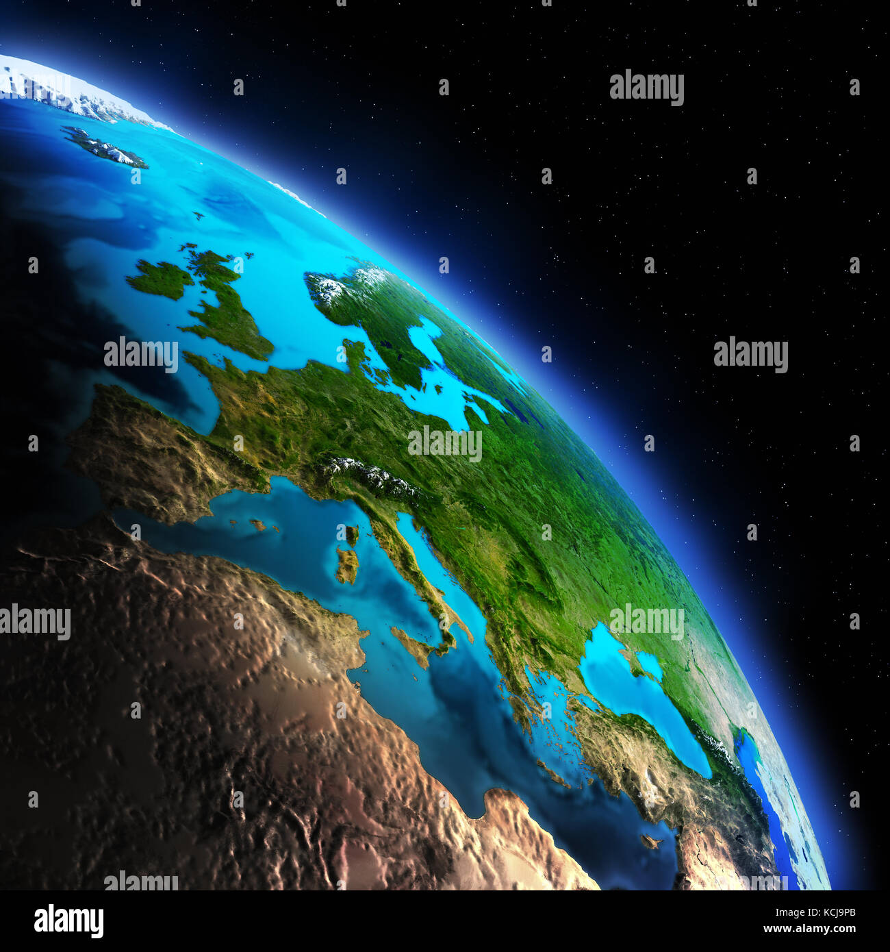 Earth night 3d rendering space Stock Photo - Alamy
