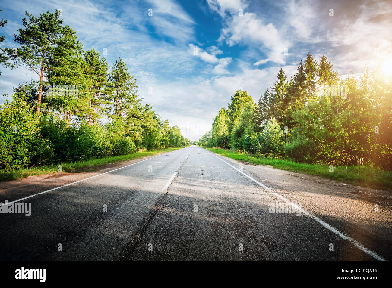 Beautiful highway road Stock Photo - Alamy