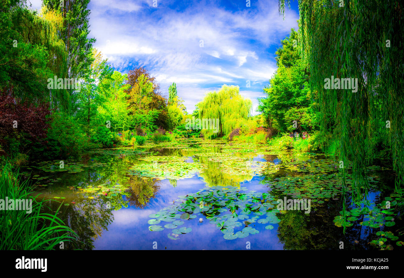 Claude monet weeping willow hi-res stock photography and images - Alamy