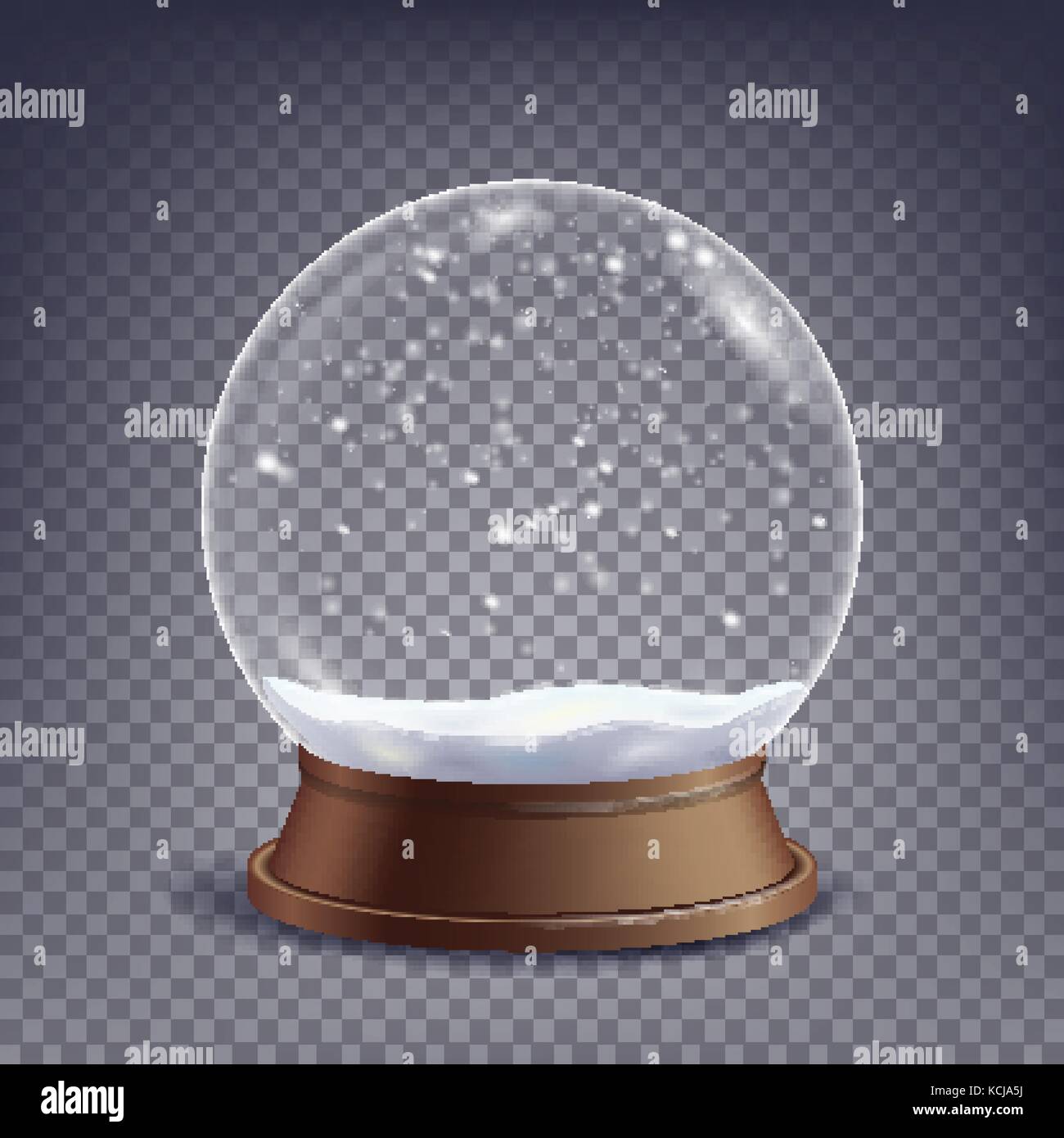 Xmas Empty Snow Globe Vector. Winter Christmas Design Element.Glass ...