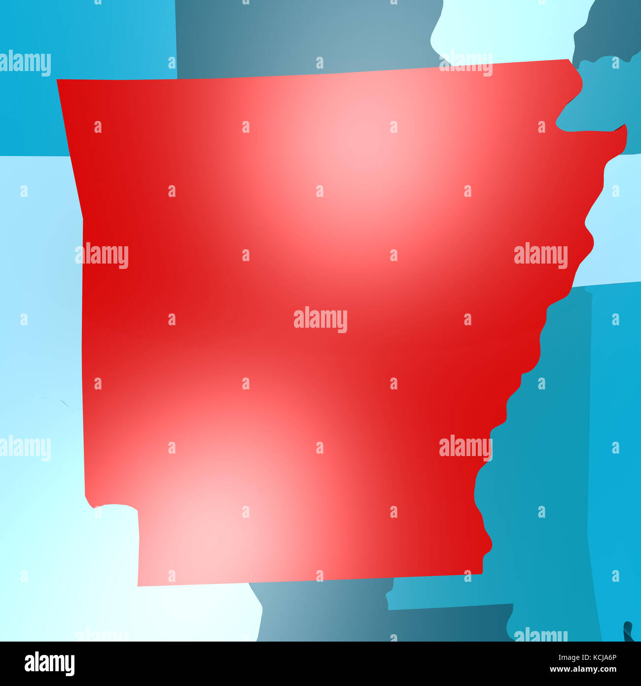 Arkansas map on blue USA map image with hi-res rendered artwork that ...