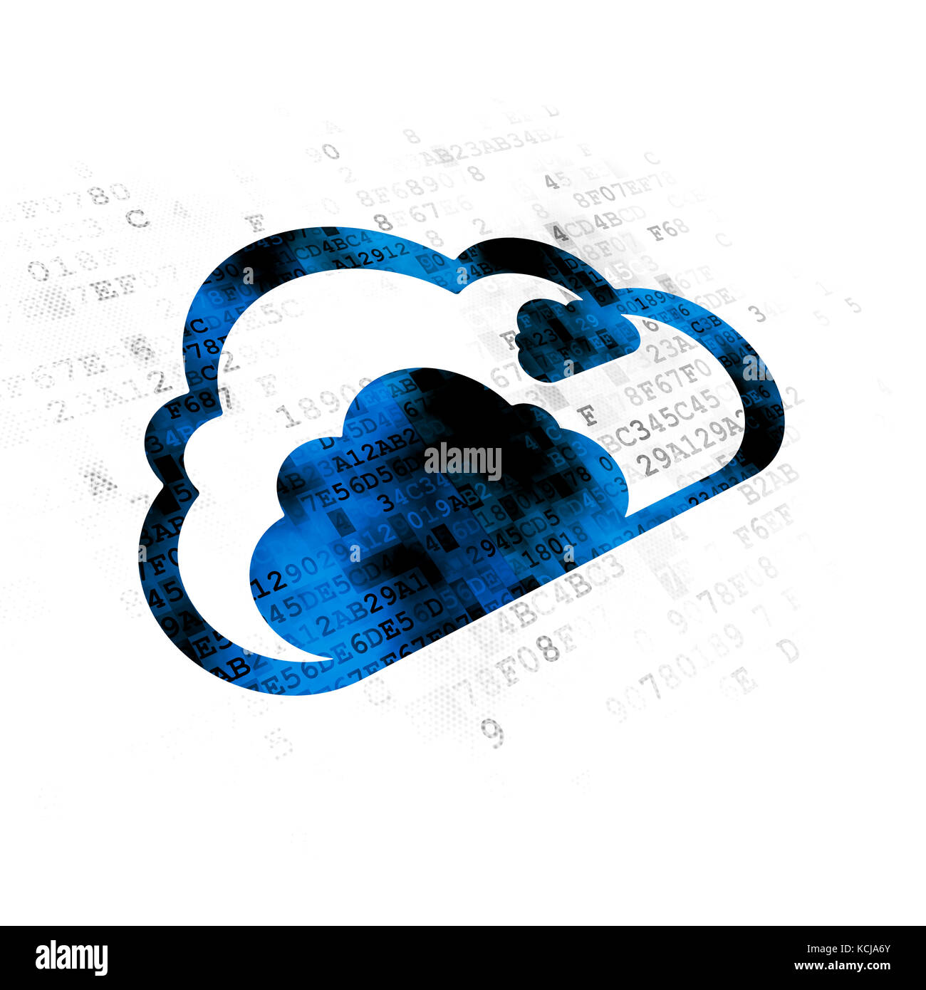 Cloud technology concept: Cloud on Digital background Stock Photo - Alamy