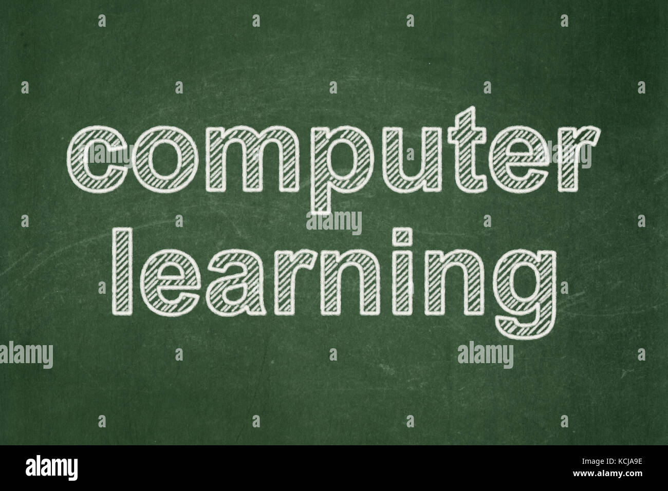 Learning concept: Computer Learning on chalkboard background Stock ...