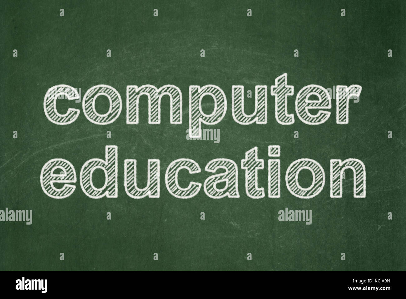 Education concept: Computer Education on chalkboard background Stock ...