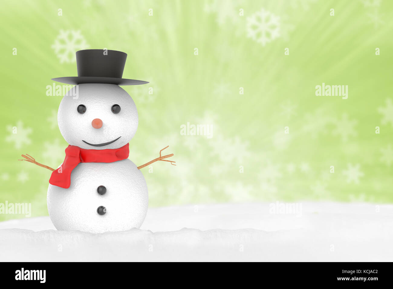 3d rendering smiling snowman Stock Photo - Alamy