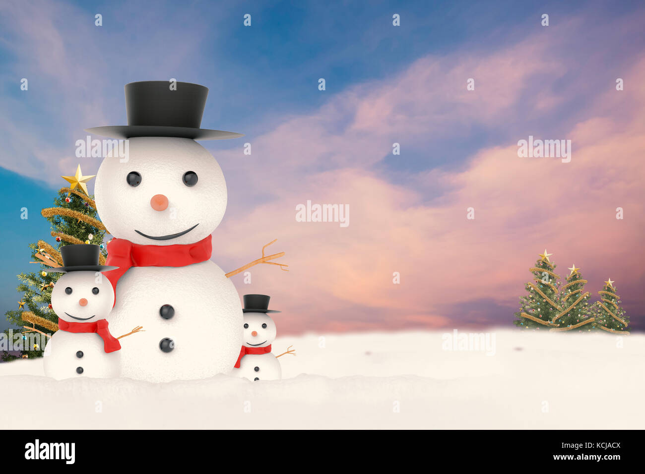 3d rendering smiling snowman Stock Photo - Alamy