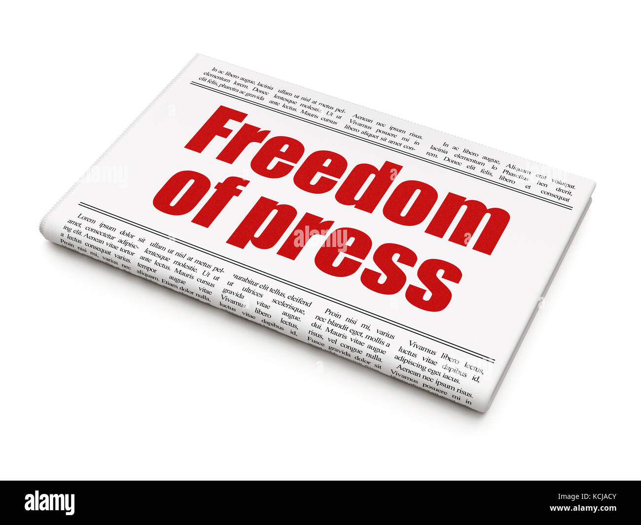 Politics concept: newspaper headline Freedom Of Press Stock Photo - Alamy