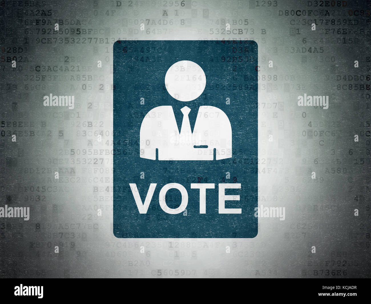 Politics concept: Ballot on Digital Data Paper background Stock Photo ...