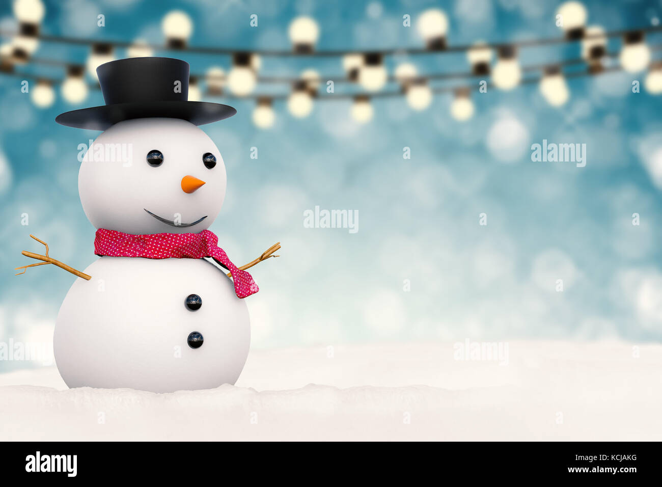 3d rendering smiling snowman Stock Photo - Alamy