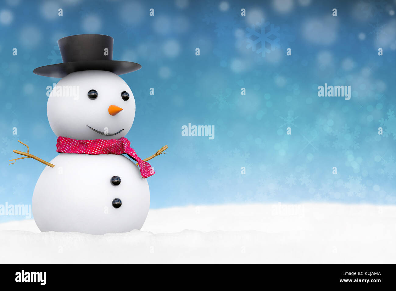 3d rendering smiling snowman Stock Photo - Alamy