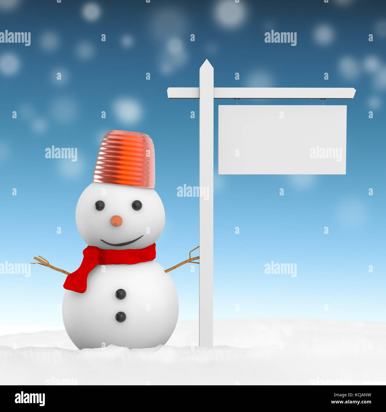 3d rendering smiling snowman Stock Photo - Alamy