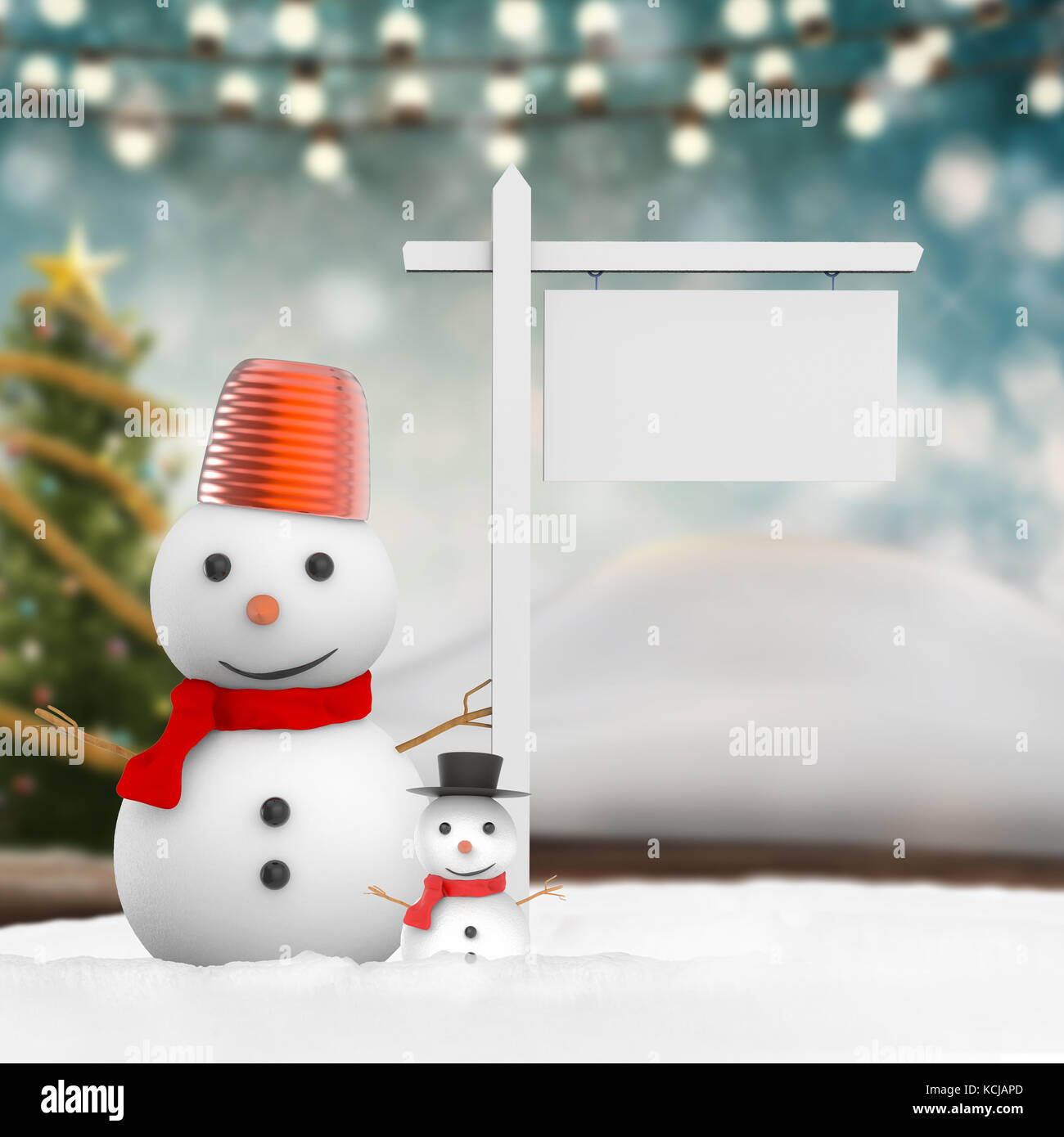 3d rendering smiling snowman Stock Photo - Alamy