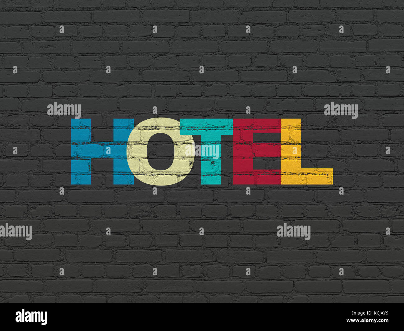Tourism concept: Hotel on wall background Stock Photo - Alamy
