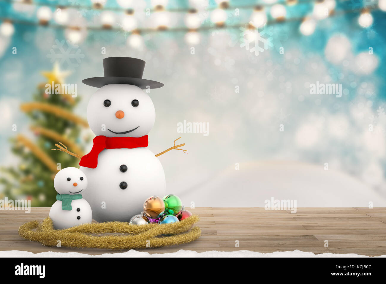 3d rendering smiling snowman Stock Photo - Alamy