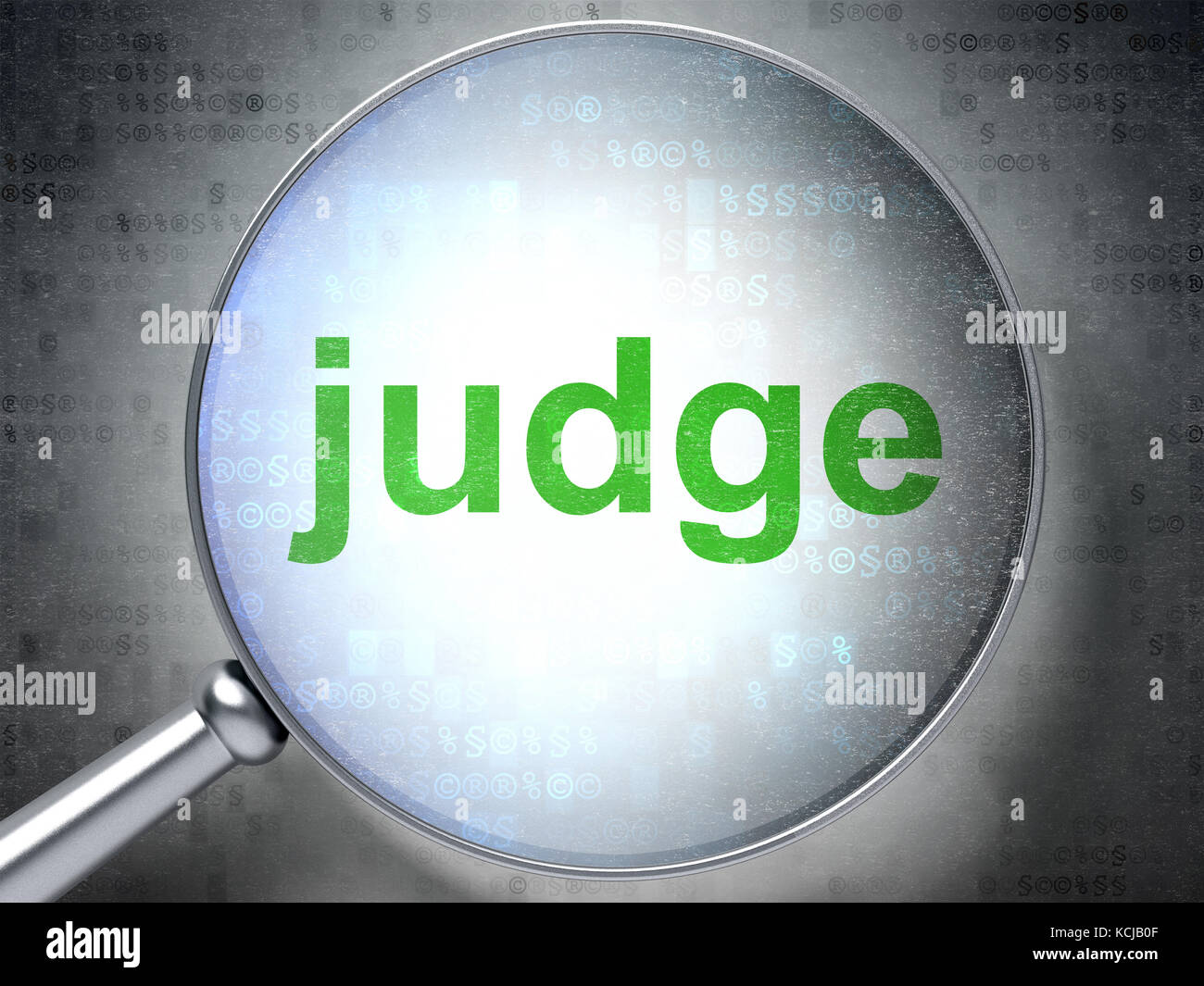 Law concept: Judge with optical glass Stock Photo - Alamy