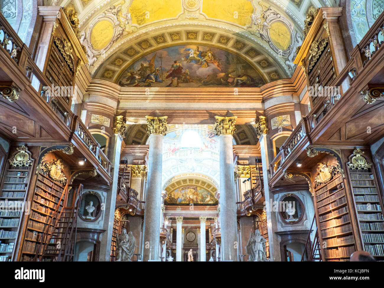 Vienna, Austria - August 6, 2016: Paintings and decorations of the ...