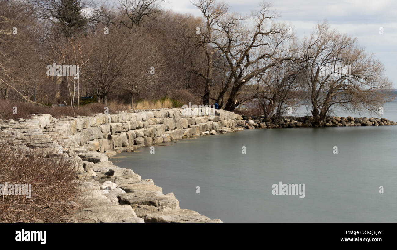Shoreline With Rocks Stock Photo - Alamy