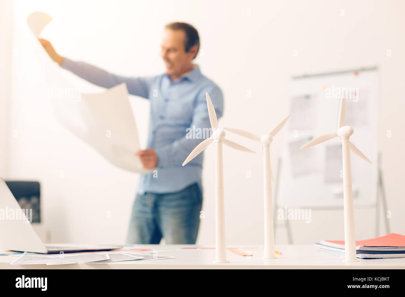 Wind turbine models on office hi-res stock photography and images - Alamy