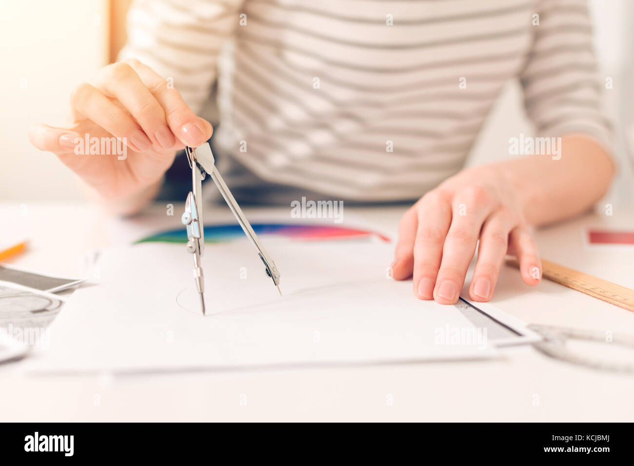 Close up of a professional engineering drawing Stock Photo - Alamy
