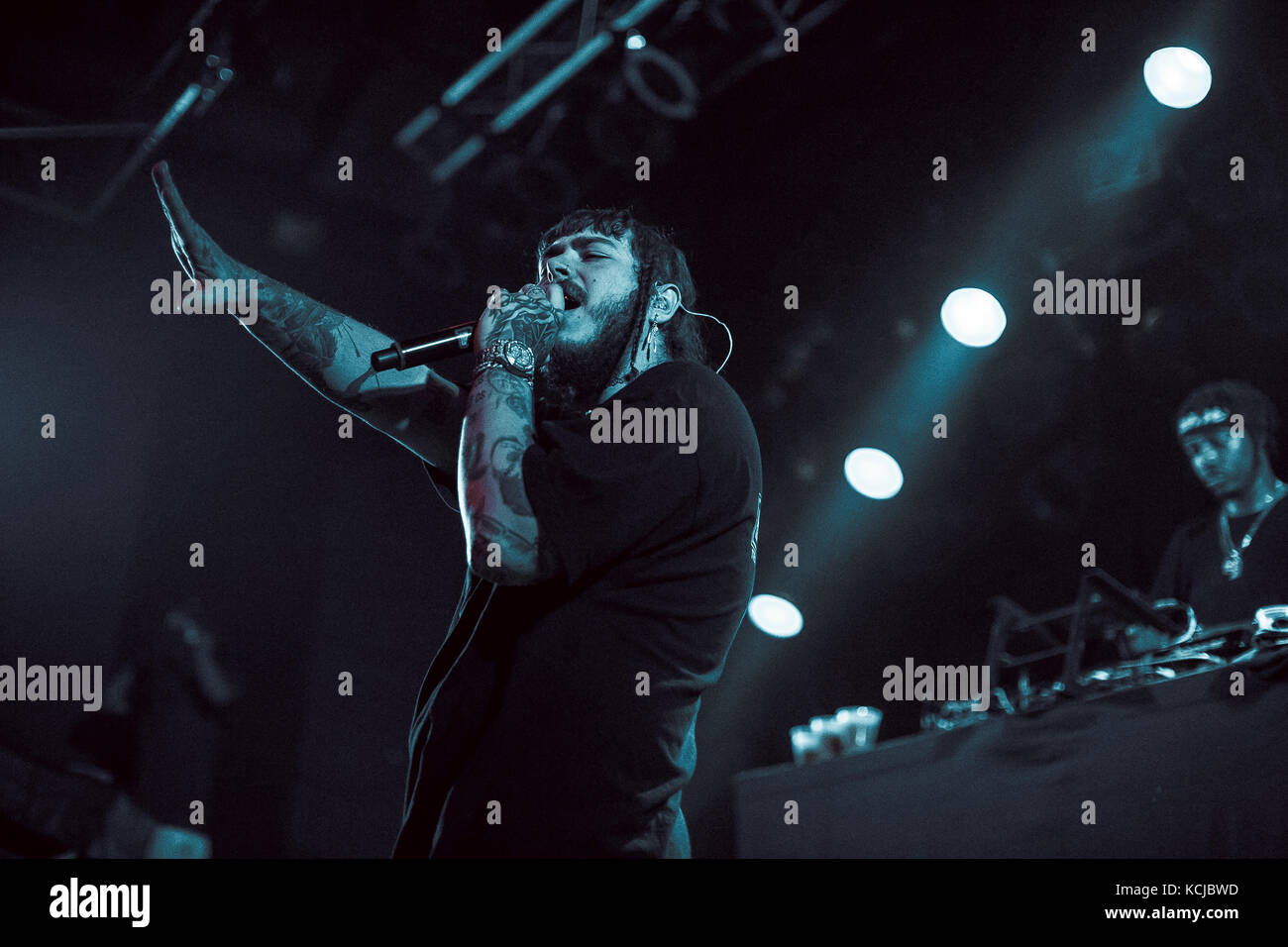 The American rapper and lyricist Post Malone performs a live concert at ...