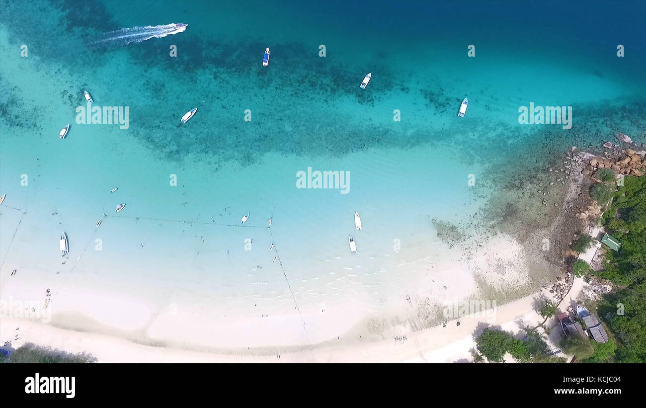 Aerial drone photo of iconic tropical turquoise water Pileh Lagoon ...