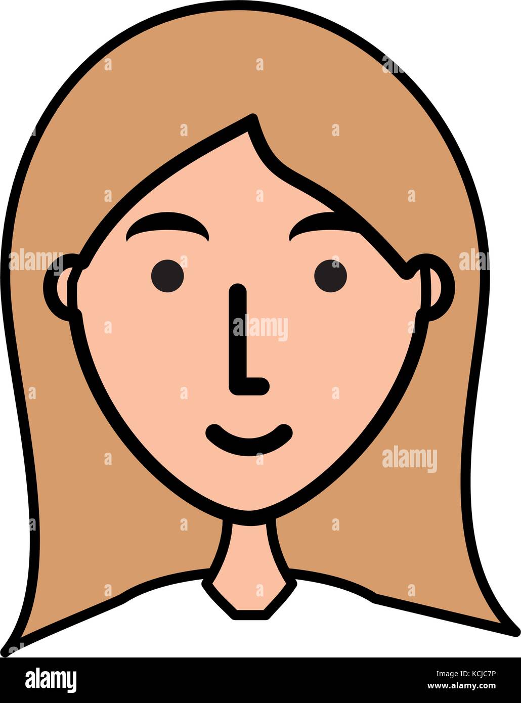 colorful face woman over white background vector illustration Stock ...