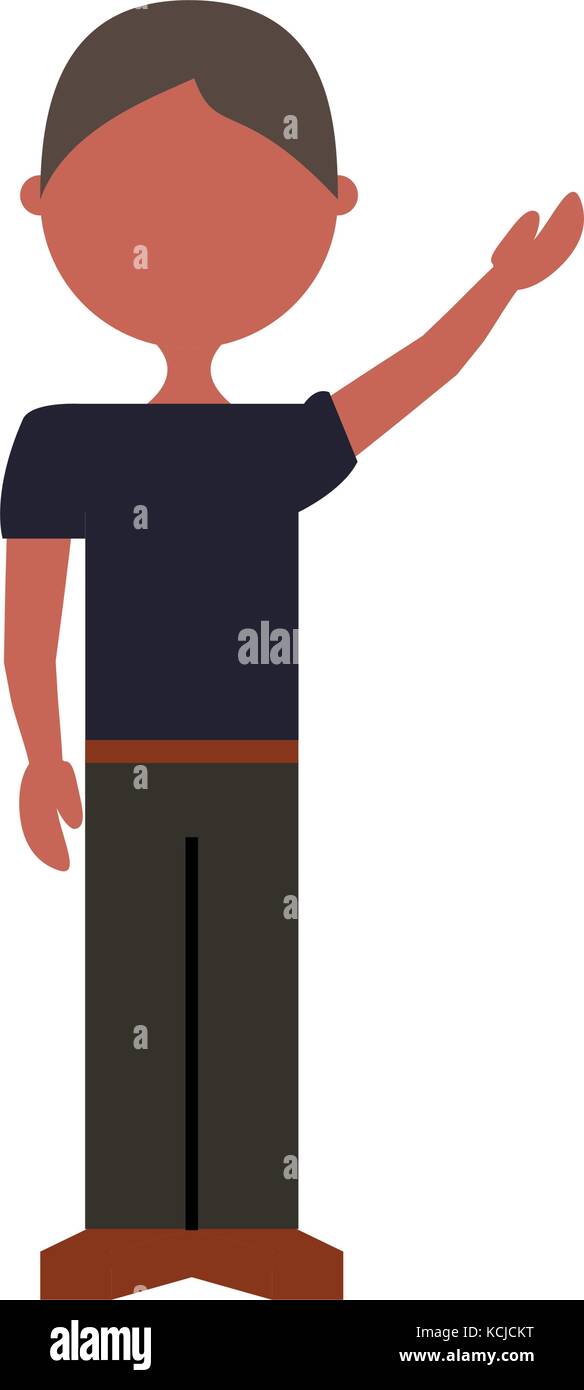 Colorful Man Over White Background Vector Illustration Stock Vector